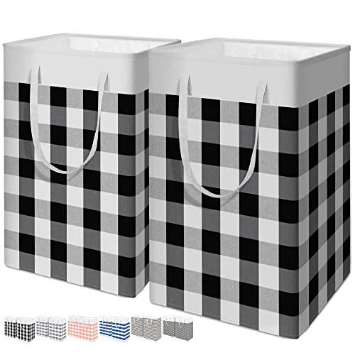 GALMAXS7 Large Laundry Hamper Collapsible Laundry Basket Clothes Hampers For Laundry Tall Laundry Basket 2 Pack Foldable Laundry Basket Laundry Baskets With Portable Handles For Toys Dorm Travel, 75L