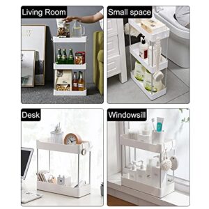 FHDUSRYO Bathroom Countertop Counter Organizer, White Detachable Cosmetic Organisation Storage Shelf, Bathroom Rack Standing Caddy for Bathroom Dresser Kitchen Spice Laundry Office (2-Tier)