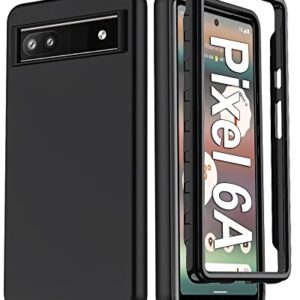 LeYi for Google Pixel 6A Case: Pixel 6A Phone Case for Men Women, Full-Body Shockproof Soft Silicone Protective Phone Case for Pixel 6A, Black