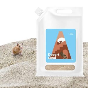 tfwadmx hamster desert bath sand 5.5lb small animals dust free bathing sand gerbil cleansing potty litter sand for chinchilla rat (fine sand)