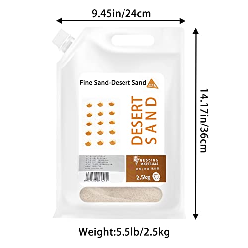 Tfwadmx Hamster Desert Bath Sand 5.5LB Small Animals Dust Free Bathing Sand Gerbil Cleansing Potty Litter Sand for Chinchilla Rat (Fine Sand)