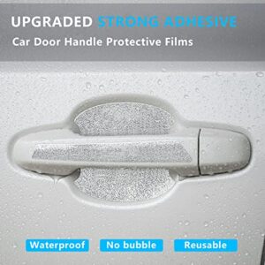 Ourzop 8Pcs Car Door Handle Sticker,Silver Bling Cup Scratches Protector Door Handle Side Sticker Scratch Protector Door Handle Paint Scratch Protection Protective Film