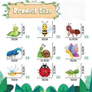 Pajean 45 Pcs Bugs Bulletin Board Cutouts Insect Bug Mini Accents Card Theme Summer Classroom Decoration Butterfly Bee for Early Childhood Teacher Student School Party Supplies