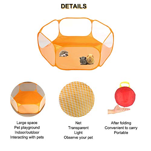 2 Packs of Square Plush Guinea Pig Bed and 1 Small Animals Playpen, Cozy Hamsters Sugar Glider Hedgehog Sleep Bed, Rabbit Cage Accessories Mat