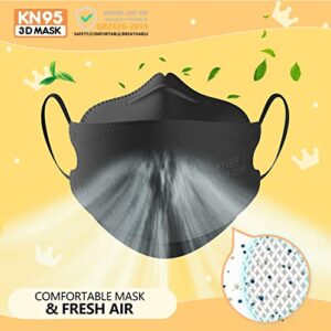 KIMARS Kids KN95 Face Masks for Children 100 Pack, Breathable Comfortable and Disposable KN95 Mask, Black