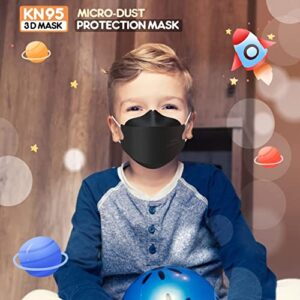 KIMARS Kids KN95 Face Masks for Children 100 Pack, Breathable Comfortable and Disposable KN95 Mask, Black