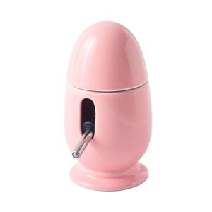 weixiyang ceramic hamster water bottle stand for pet ceramic hamster water bottle stand for small animal habitat decoration (pink)