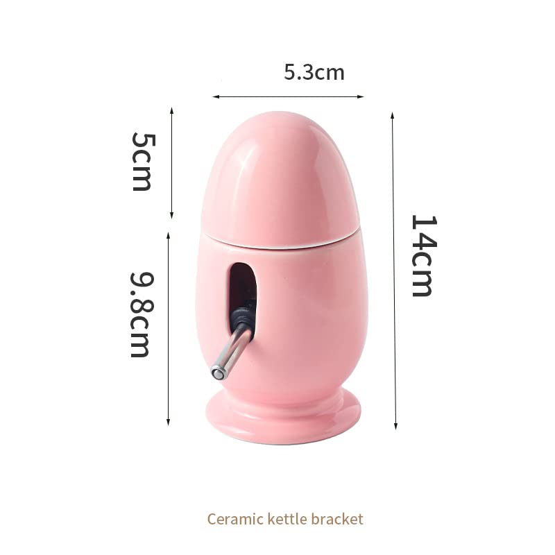 Weixiyang Ceramic Hamster Water Bottle Stand for pet Ceramic Hamster Water Bottle Stand for Small Animal Habitat Decoration (Pink)