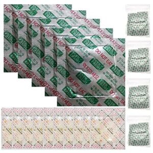 delatank 2000cc oxygen absorbers food storage for long term food storage - (10 x vacuum packs of 4) 10g silica gel packs desiccant (10 x vacuum packs of 1)