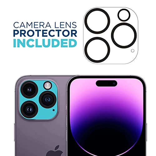 Tech Armor 3 Pack Screen Protector + 1 Camera Lens Protector for iPhone 14 Pro Max 6.7 inch - Ballistic Tempered Glass, Case Friendly, Dynamic Island Compatible, Sensor Protection, HD, 9H Hardness