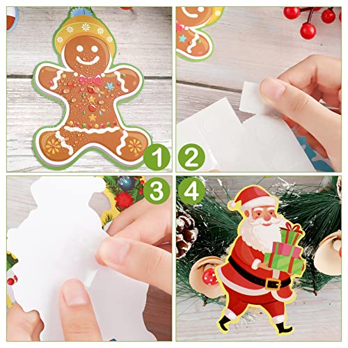 75 Pcs Christmas Classroom Bulletin Board Xmas Cutouts Winter Decorations Xmas Tree Santa Snowman Stocking Gingerbread Cardboard Paper Cutout for Holiday Winter Classroom School Home Decor