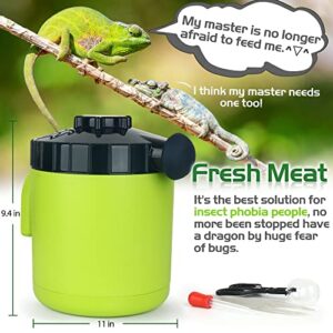 NEPTONION Professional Cricket Keeper Live Worm Organizer Tank with Rubber Seal, Dubia Roach Habitat with Bug Dirt Management Function, Perfect for Keeping Silkworm, Cricket,Dubia Cockroach,Superworms