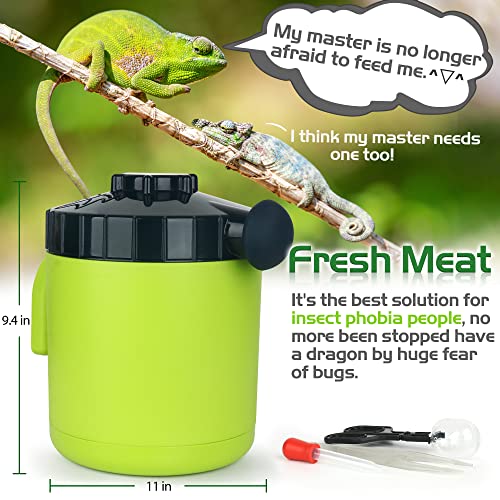 NEPTONION Professional Cricket Keeper Live Worm Organizer Tank with Rubber Seal, Dubia Roach Habitat with Bug Dirt Management Function, Perfect for Keeping Silkworm, Cricket,Dubia Cockroach,Superworms