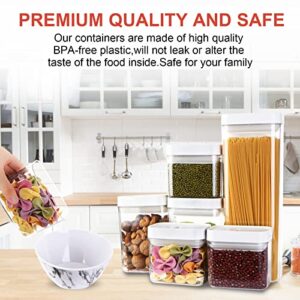 Gurislife Airtight Food Storage Containers Set of 6(Contains 3 sizes),Kitchen Pantry Organization BPA Free Plastic Cereal Containers Storage with Easy Lock Lids,0.4Lx3pc/0.7Lx2pc/1.5Lx1pc