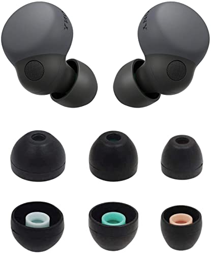 ALXCD Eartips Compatible with Sony LinkBuds S Earbuds WFLS900N/B, S/M/L 3 Sizes 3 Pairs Soft Silicone Ear Tips Earbuds Replacement Tips, Compatible with LinkBuds S, Black sml