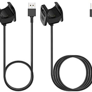 [2-Pack] Charger Cable Compatible with Fitbit Charge 3/Charge 4, Replacement USB Charging Cradle Dock Stand Cable for Smart Watch Fitbit Charge 3/Charge 4(3.3 ft/1.6ft)