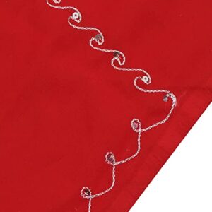 Peegli Indian Sarong Wrap Red Vintage Textile Georgette DIY Fabric Traditional Embroidered Cloth