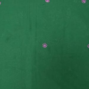 Peegli Indian Sarong Wrap Green Vintage Textile Georgette DIY Fabric Traditional Embroidered Material