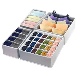 GOGOODA 8 Pack Drawer Organizer for Underwear Bra Sock Tie and Delicats Small Items