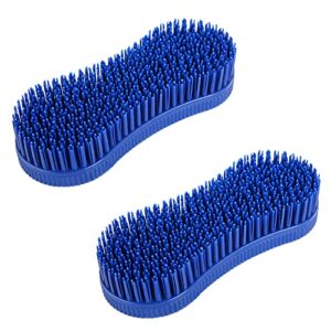 2 pcs silicone horse cleaning grooming brush horse grooming brush equestrian massage tool for horse grooming care