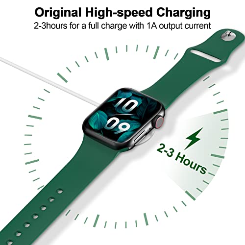 𝟮𝟬𝟮𝟯 𝐔𝐩𝐠𝐫𝐚𝐝𝐞𝐝 for Apple Watch Charger Magnetic Fast Charging Cable [Portable] Magnetic Wireless Charging Compatible with iWatch Series Ultra/8/7/6/SE/SE2/5/4/3/2/1-[3.3FT] White