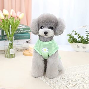 3 Pcs Tikwek Dog Clothes for Small Dogs Girl, Puppy Sleeveless Vest，Summer Pet Outfits, Printed Dog T-Shirts，Cute Cool Sweatshirt(flower2,M)