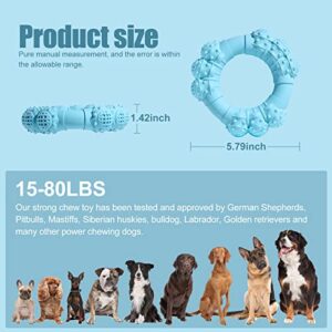 NVTED Dog Squeaky Toys Dog Chew Toy, Aggressive Chewers Squeaky Balls Throwing Ring Pet Puppy Safety Teething Ball Toys Natural Rubber Squeaky Dog Toy for Large Dogs