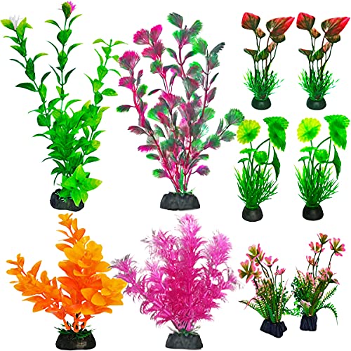 10 Premium Fish Tank Accessories or Fish Tank Decorations ,a Variety of Sizes and Styles of Aquarium Plants