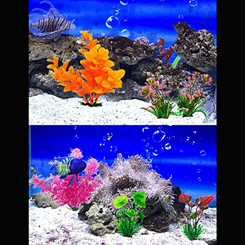 10 Premium Fish Tank Accessories or Fish Tank Decorations ,a Variety of Sizes and Styles of Aquarium Plants