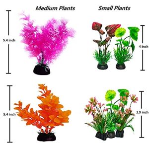 10 Premium Fish Tank Accessories or Fish Tank Decorations ,a Variety of Sizes and Styles of Aquarium Plants