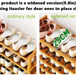 Tuklye Shoe rack,Stylish 3 Tier bamboo shoe rack for entryway,Comes with dust film,shoe organizer for closet