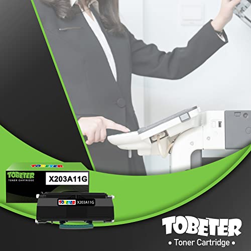 ToBeter Remanufactured X203 X204 Toner Replacement for Lexmark X203A11G X203A21G Toner Cartridge for Lexmark X203 X203N X204 X204N Series Printers (2,500 Pages, 1 Black)