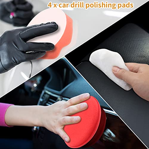 Yeewell 23PCS Car Detailing Brush Set, Drill Brush Set Car Detailing Kit with Cleaning Gel, Auto Detailing Kit with Wash Mitt Sponge, Car Cleaning Tools Kit for Interior, Exterior, Wheels, Dashboard