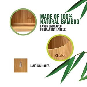 ZEEZEEG Premium Bamboo Ziplock Bag Organizer 4-Box Set 2.7 inches Deep that Fits Shallow Kitchen Drawer. Compatible with Gallon, Quart, Sandwich and Snack Variety Size Slider Bags