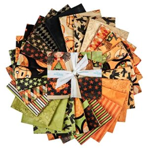 riley blake designs riley blake halloween whimsy fat quarter bundles 27pcs, multi