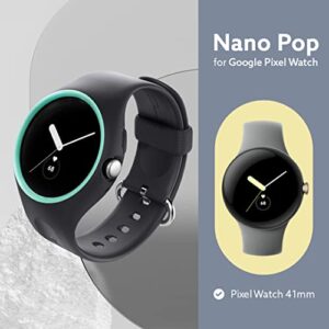 Caseology Nano Pop [Band with Case] Designed for Google Pixel Watch Case for Pixel Watch Band (2022) - Prune Charcoal