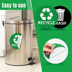 8 Pack Recycle Sticker for Trash Can - Sukh Large Sign Garbage Recycling Sticker Reuse Recycle Vinyl Perfect for Kitchen Necessity Home Essentials,Home, Office,Work,Commercial Event,Apartment,Hotel, Gym, Room,Bars,Recycling Stickers For Trash Can