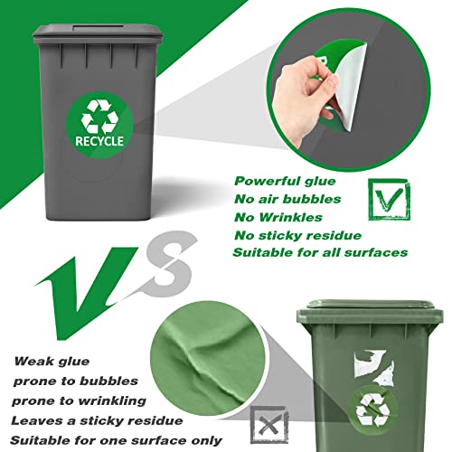 8 Pack Recycle Sticker for Trash Can - Sukh Large Sign Garbage Recycling Sticker Reuse Recycle Vinyl Perfect for Kitchen Necessity Home Essentials,Home, Office,Work,Commercial Event,Apartment,Hotel, Gym, Room,Bars,Recycling Stickers For Trash Can