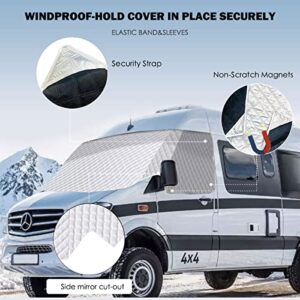 VANNCAMP Windshield Cover for Mercedes Benz Sprinter 2007-2022, RV Front Window Cover