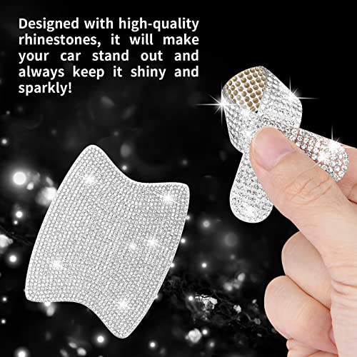 Vaincre Bling Car Door Handle Protector 10PCS Rhinestone Car Door Handle Scratch Protector, Bling Car Accessories Fit Most Cars, Vehicles, Car Side Rearview Mirror