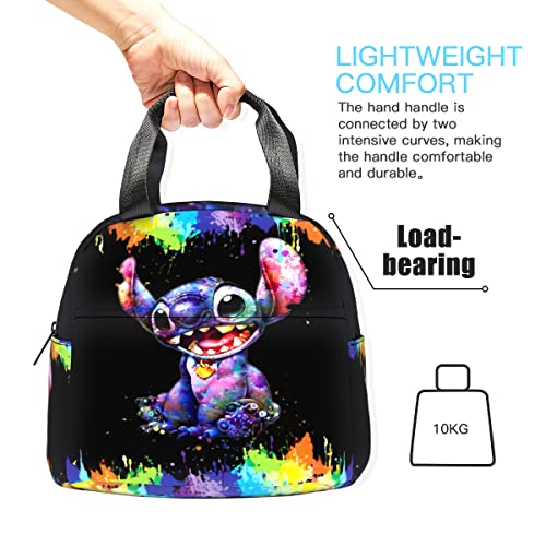 ESCONAL Cute Lunch Bag Portable Insulated Anime Lunch Box Tote Bags Thermal Cooler For Adults Women Men Work Picnic Travel