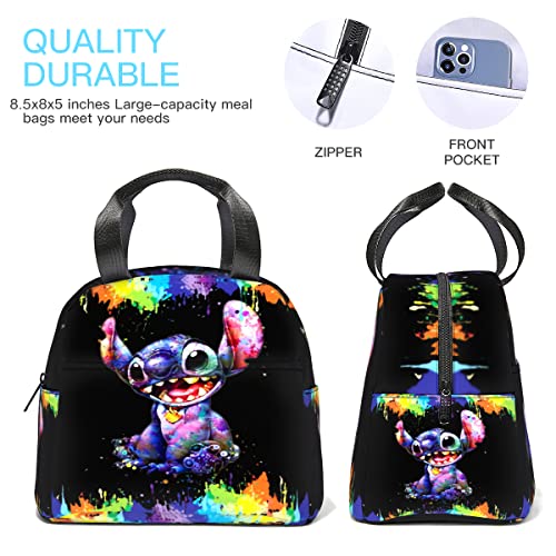 ESCONAL Cute Lunch Bag Portable Insulated Anime Lunch Box Tote Bags Thermal Cooler For Adults Women Men Work Picnic Travel