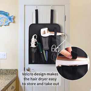 Wall Mount Hair Tool Organizer Bag Hair Dryer Storage Over The Door Blow Dryer Holder Hot Hair Tool Holder Hair Care & Styling Tool Holder for Bathroom