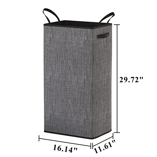 Wisdom Star Laundry Hamper,75L Collapsible Waterproof Large Laundry Basket,Laundry Sorter for Clothes Toys in the Dorm and Family,Grey