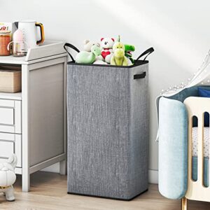 Wisdom Star Laundry Hamper,75L Collapsible Waterproof Large Laundry Basket,Laundry Sorter for Clothes Toys in the Dorm and Family,Grey