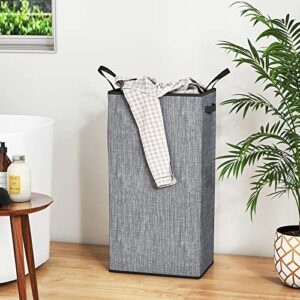 Wisdom Star Laundry Hamper,75L Collapsible Waterproof Large Laundry Basket,Laundry Sorter for Clothes Toys in the Dorm and Family,Grey