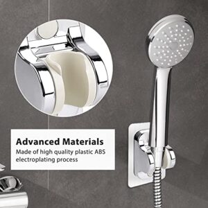 WXJ13 2 Pieces Strong Adhesive Shower Head Holder,No Drilling Wall Mounted Shower Bracket