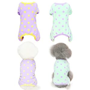 2 pieces dog pajamas dot patterns for puppy clothes holiday festival party dogs costumes doggie shirts cat outfits dog sweatshirt for small dogs cats boy girl clothes