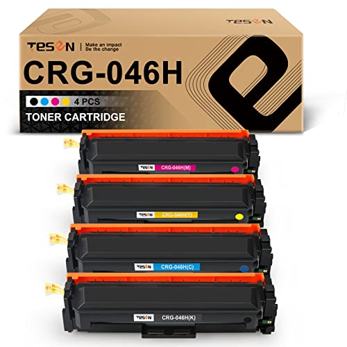 046 046H CRG-046 TESEN Compatible Toner Cartridge Replacement for Canon 046 046H High Yield for Canon imageCLASS MF731Cdw MF733Cdw MF735Cdw LBP654Cdw 4 Packs (Black, Cyan, Magenta, Yellow)