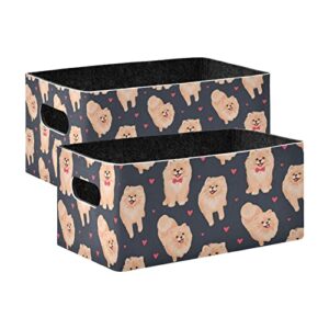 puppy storage basket felt storage bin collapsible felt storage cloth baskets containers organizer for pet supplies magazine